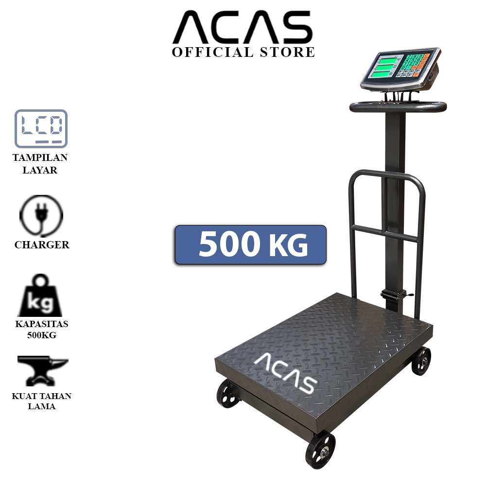 Jual ACAS TCS - 500 Kg/4Kg Timbangan Duduk Digital Pagar Lipat Barang Ekspedisi Beras | Shopee ...