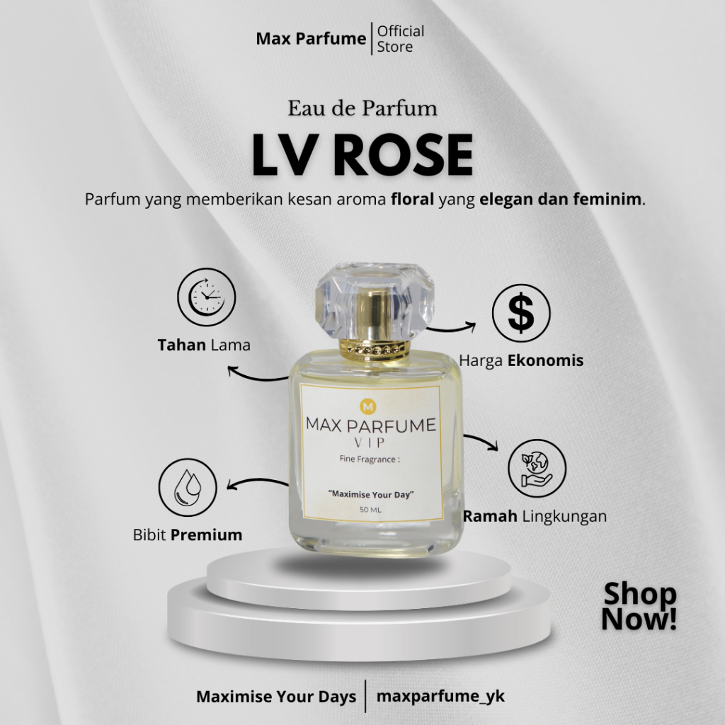 Jual Max LV Rose Parfum EDP Unisex Tahan Lama | Shopee Indonesia