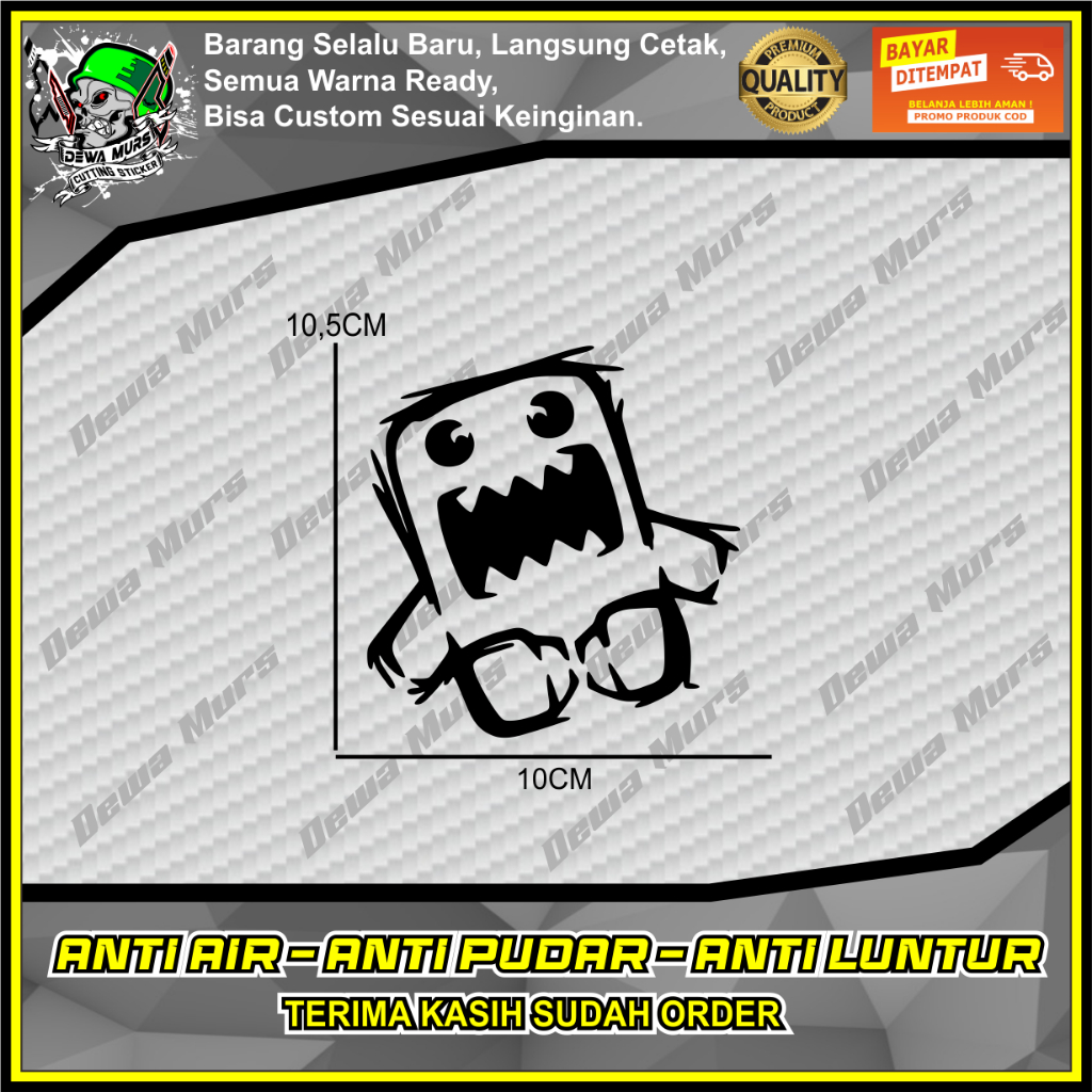 Jual Cutting Sticker DOMO LUCU Sticker Cocok Buat Motor Dan Mobil ...