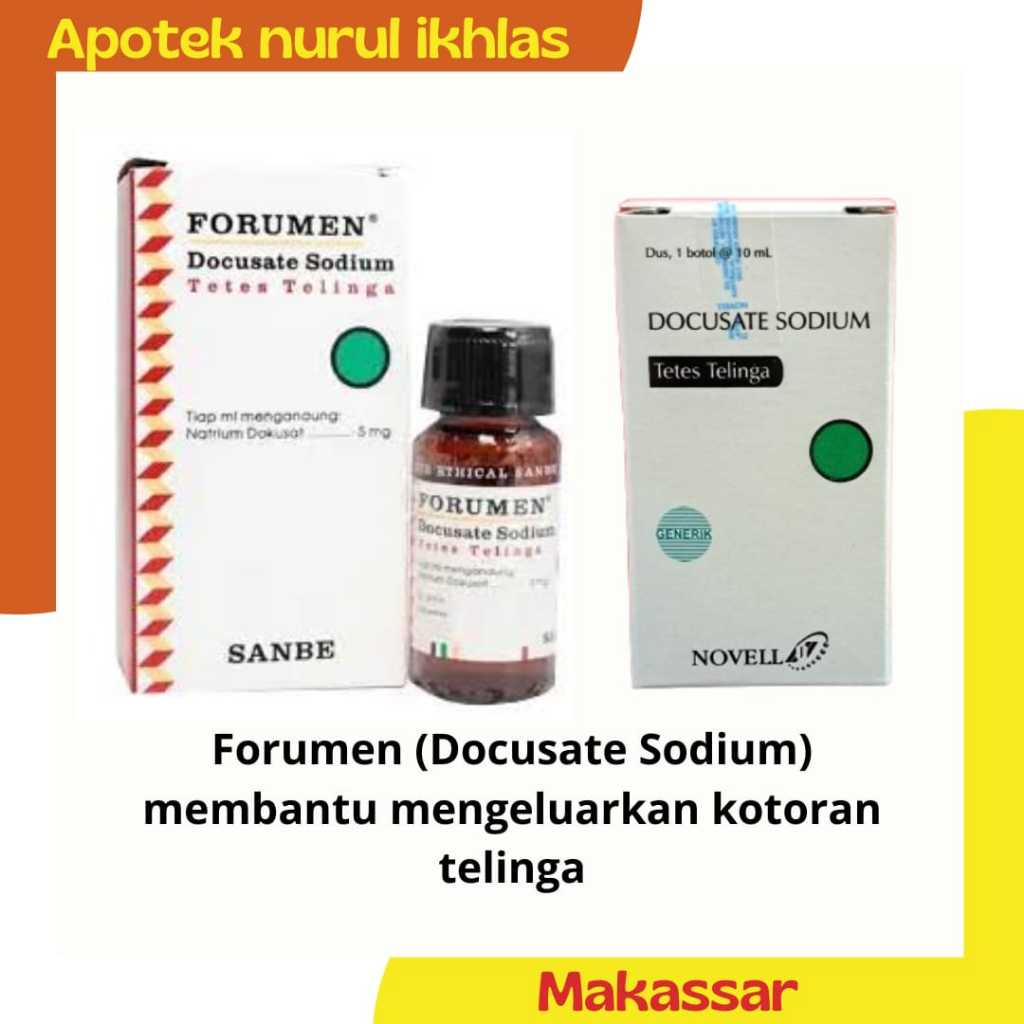 Jual Forumen (Docusate Sodium) 10ml Ear Drops Tetes Pelunak Serumen ...