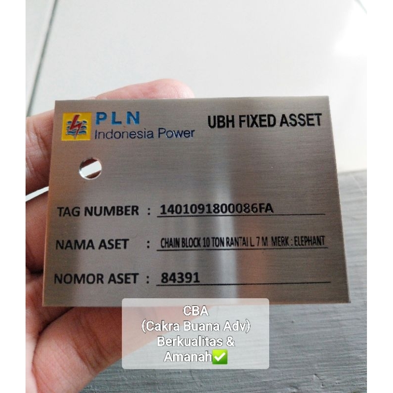 Jual NAME PLATE_NAME PLAT_PRASASTI PERESMIAN_LABEL PLAT MESIN_NAME PLAT ...
