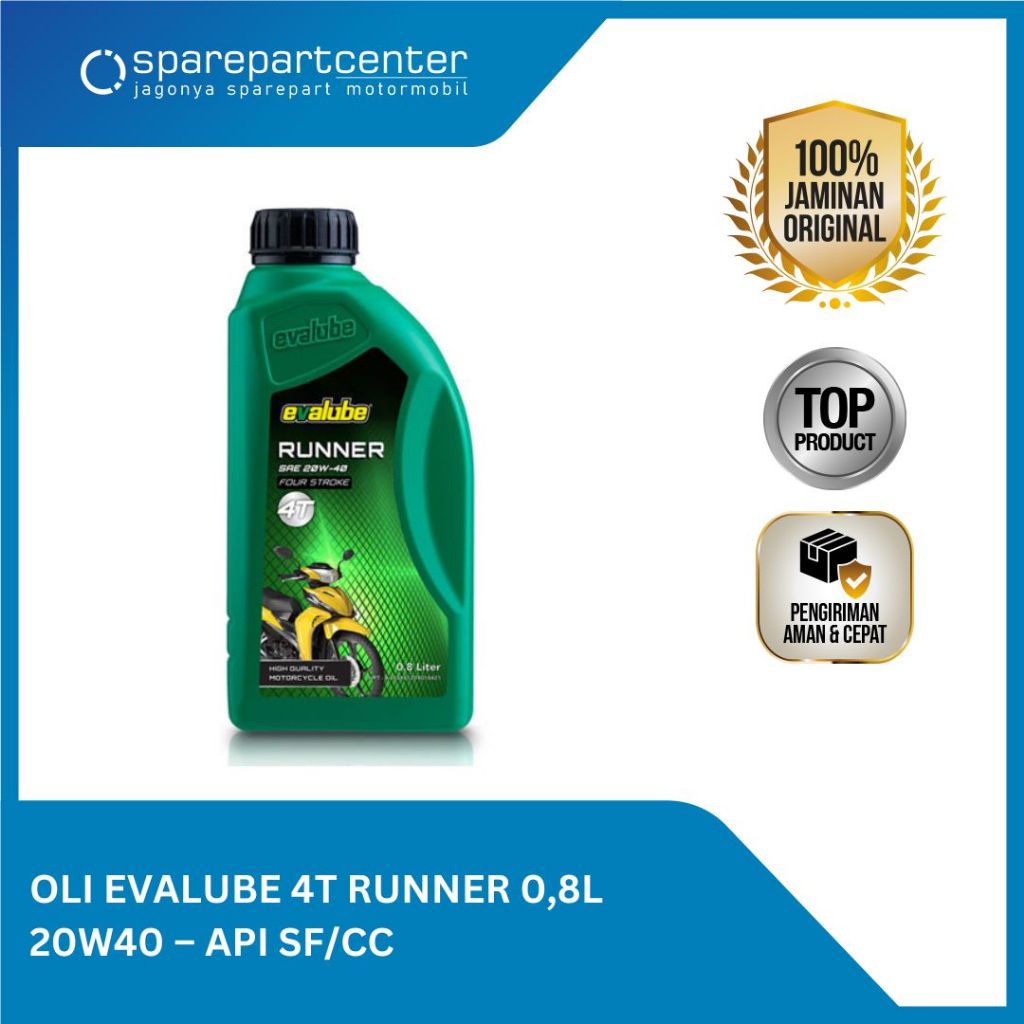Jual Evalube Runner 4T Running Oli Mesin semua jenis Motor Bebek 4 Tak ...