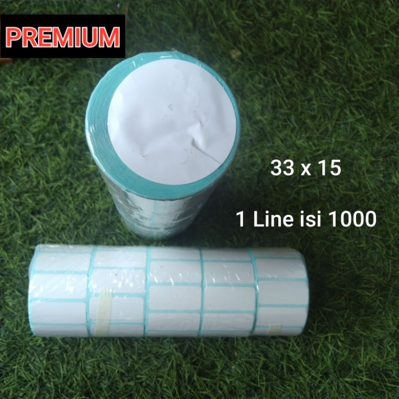 Jual Label Thermal 33x15 Kertas Sticker Barcode 33x15 mm 1Line isi 1000 ...