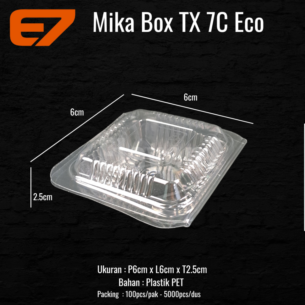Jual Mika Box TX 7C , Mika Tray Kue Roti , Lunch Box (100pcs) | Shopee ...