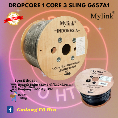 Jual DROPCORE 1 CORE 3 SLING MYLINK PANJANG 1000M | Shopee Indonesia