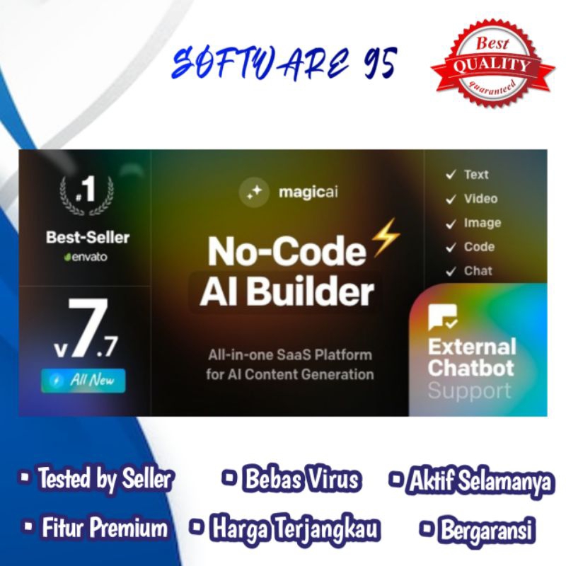 Jual MagicAI v7.7.0 Nulled – OpenAI Content, Text, Image, Video, Chat, Voice, and Code Generator ...
