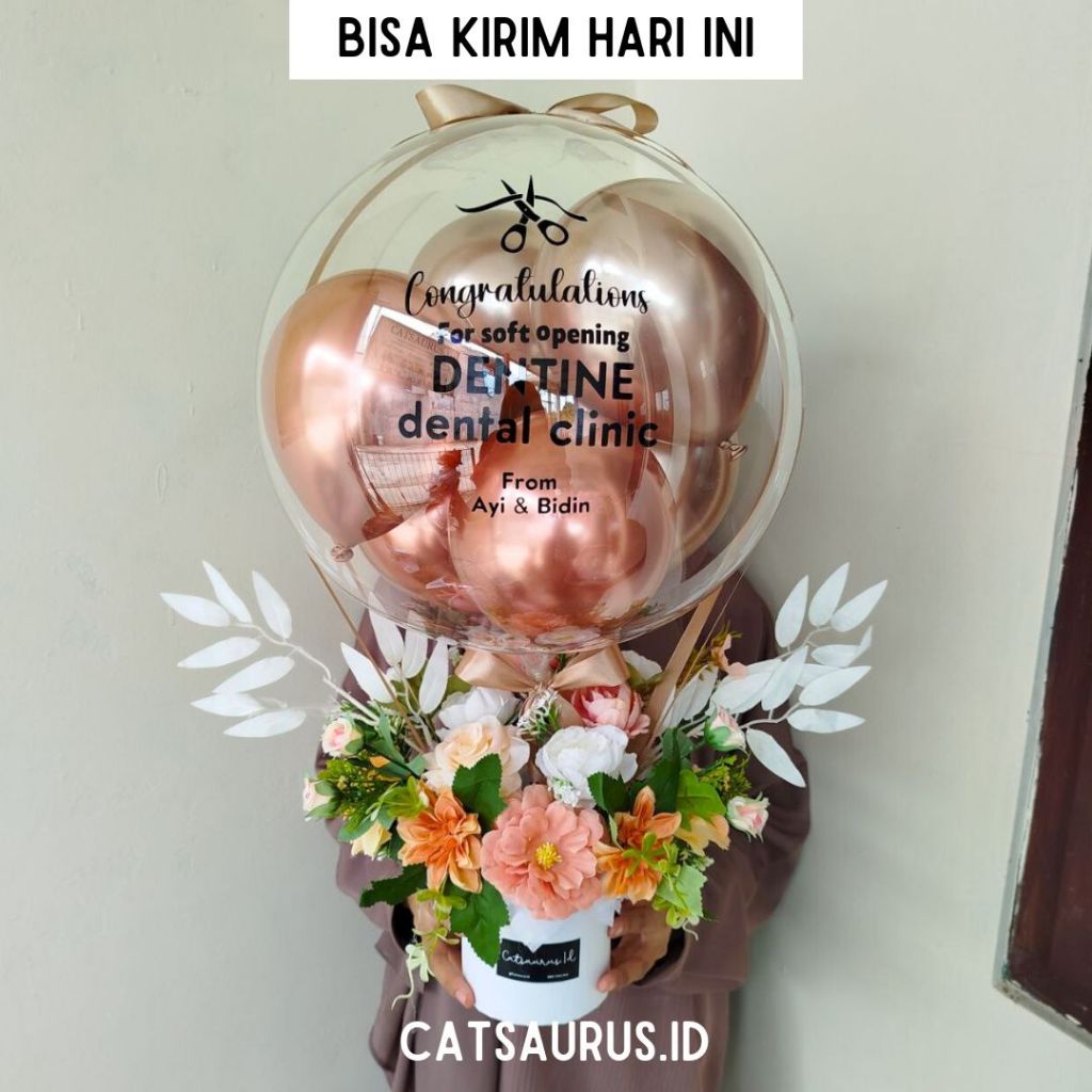 Jual READY KIRIM HARI INI - Buket Balon Bunga Bucket Bunga Artificial ...