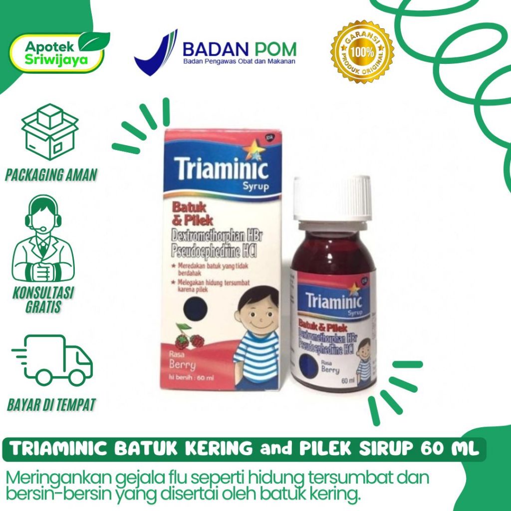 Jual TRIAMINIC BATUK KERING and PILEK 60 ml | Shopee Indonesia