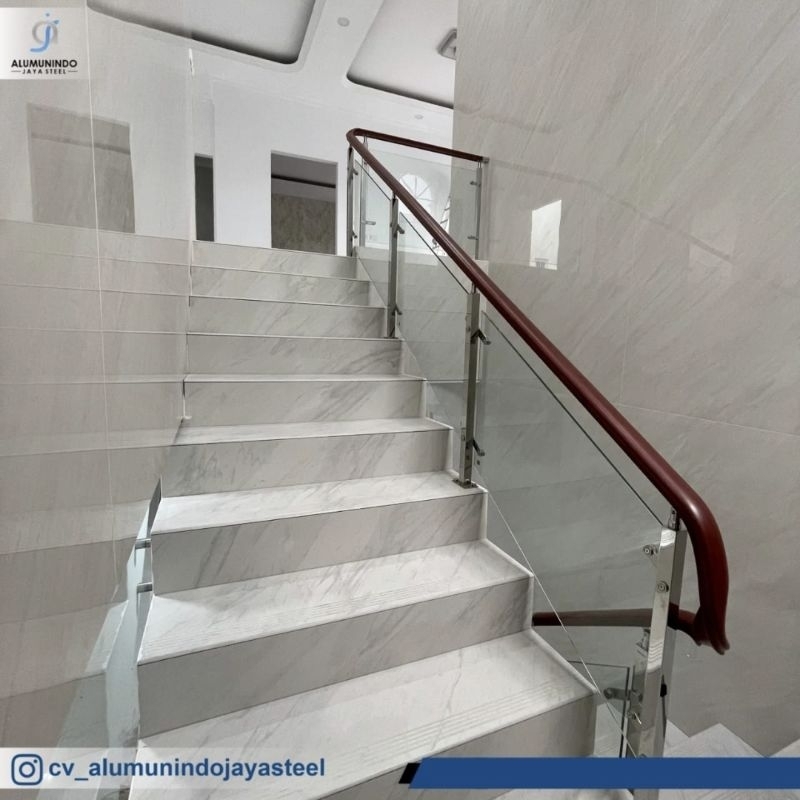 Jual Railing Tangga Stainless + Handrail UPVC | Shopee Indonesia