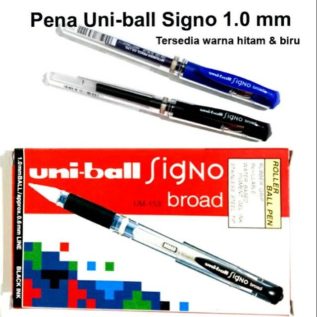 Jual Pena SIGNO / Pena SIGNO Tanda Tangan / UNI-BALL SIGNO Hitam & Biru ...