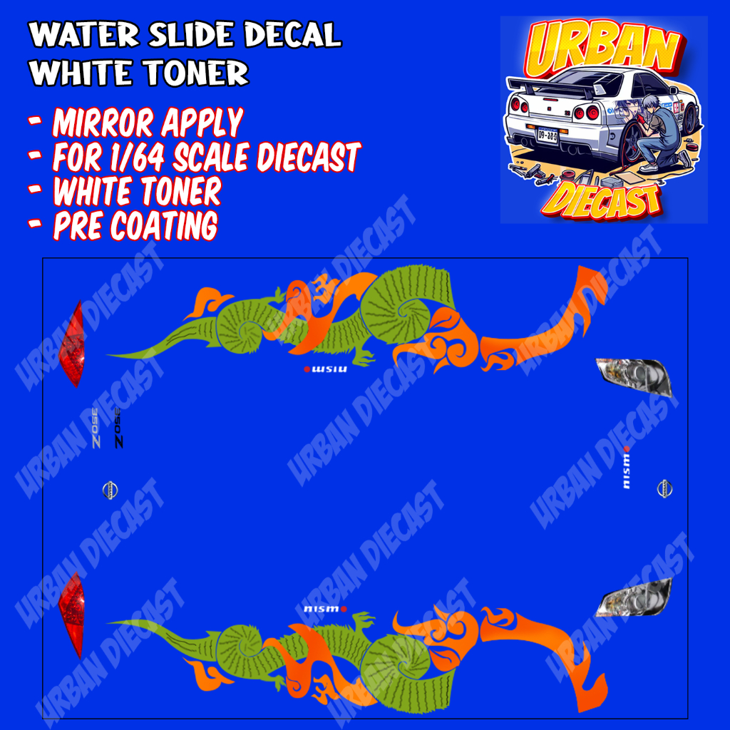 Jual Hot wheels decal Fast Furious SUKI Nissan 350Z [WHITE TONER ...