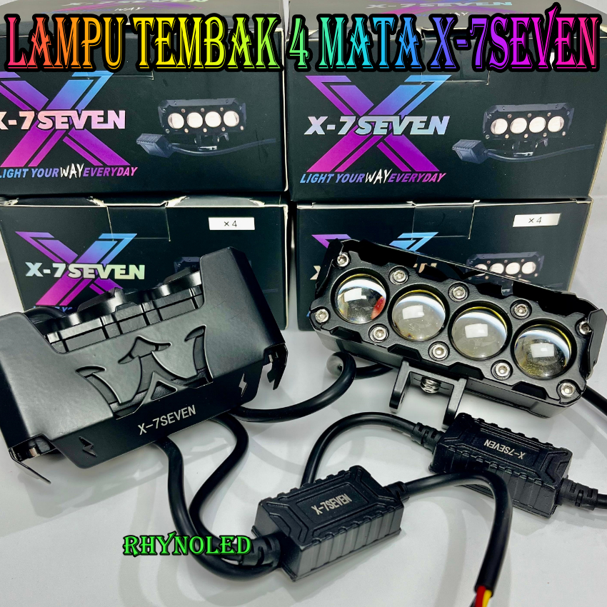 Jual ORIGINAL LAMPU LED LASER 4 MATA PREMIUM X7 MERK X-7SEVEN 4 MATA ...