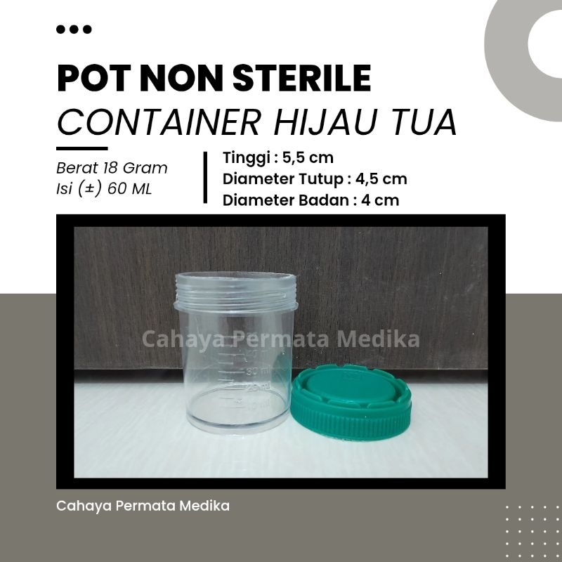 Jual Pot Urine Non Sterile Container 60 ml Merah/Kuning/Hijau/Putih ...