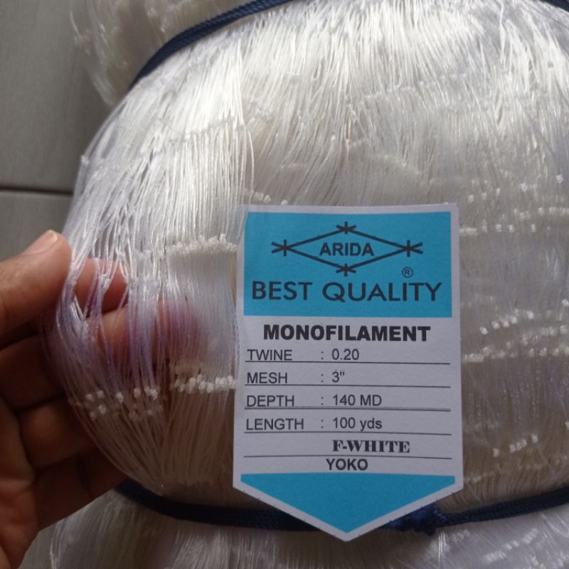 Jual Promo jaring ikan arida jaring gelnet 3 inchi ply6 140md/100yds ...