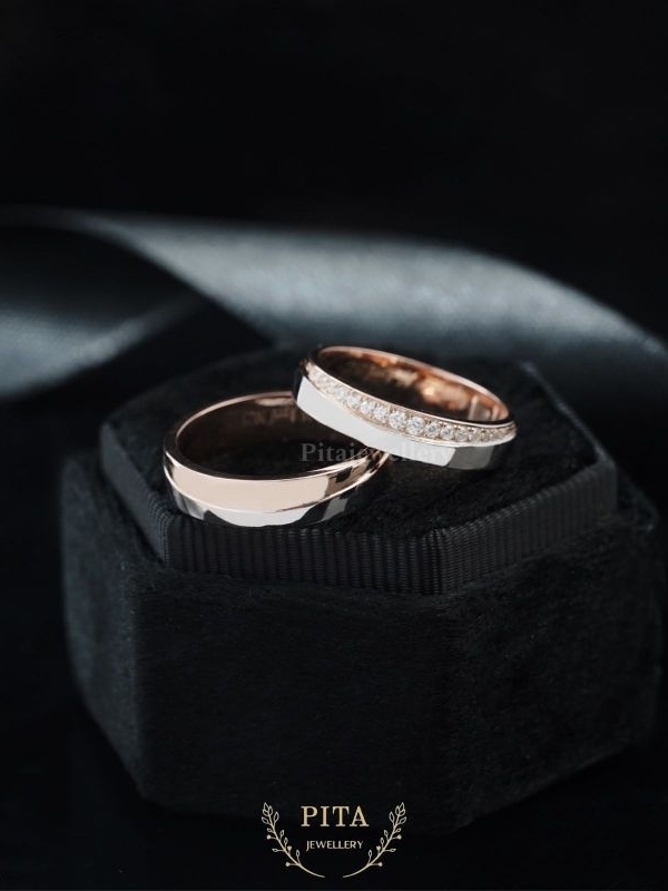 Jual Paket Cincin Couple Emas Putih Premium 37,5% dan Platinum 10% ...