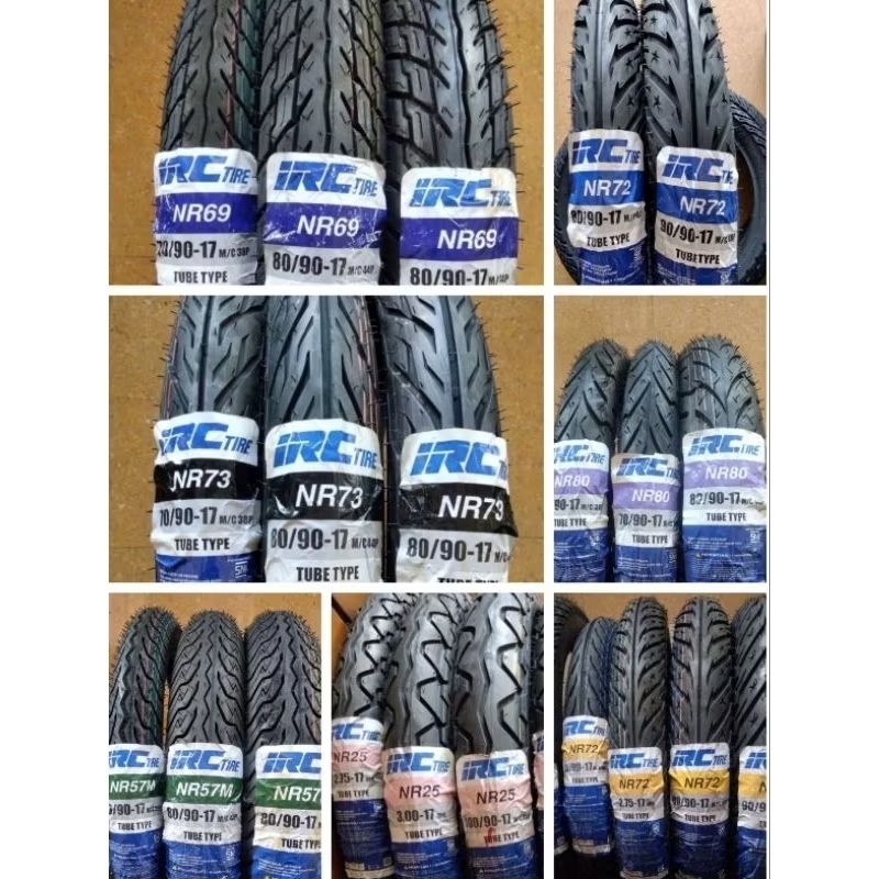 Jual PAKET SEPASANG SATUAN BAN IRC TUBE TYPE (70/90+80/90 RING 17) NR73 ...