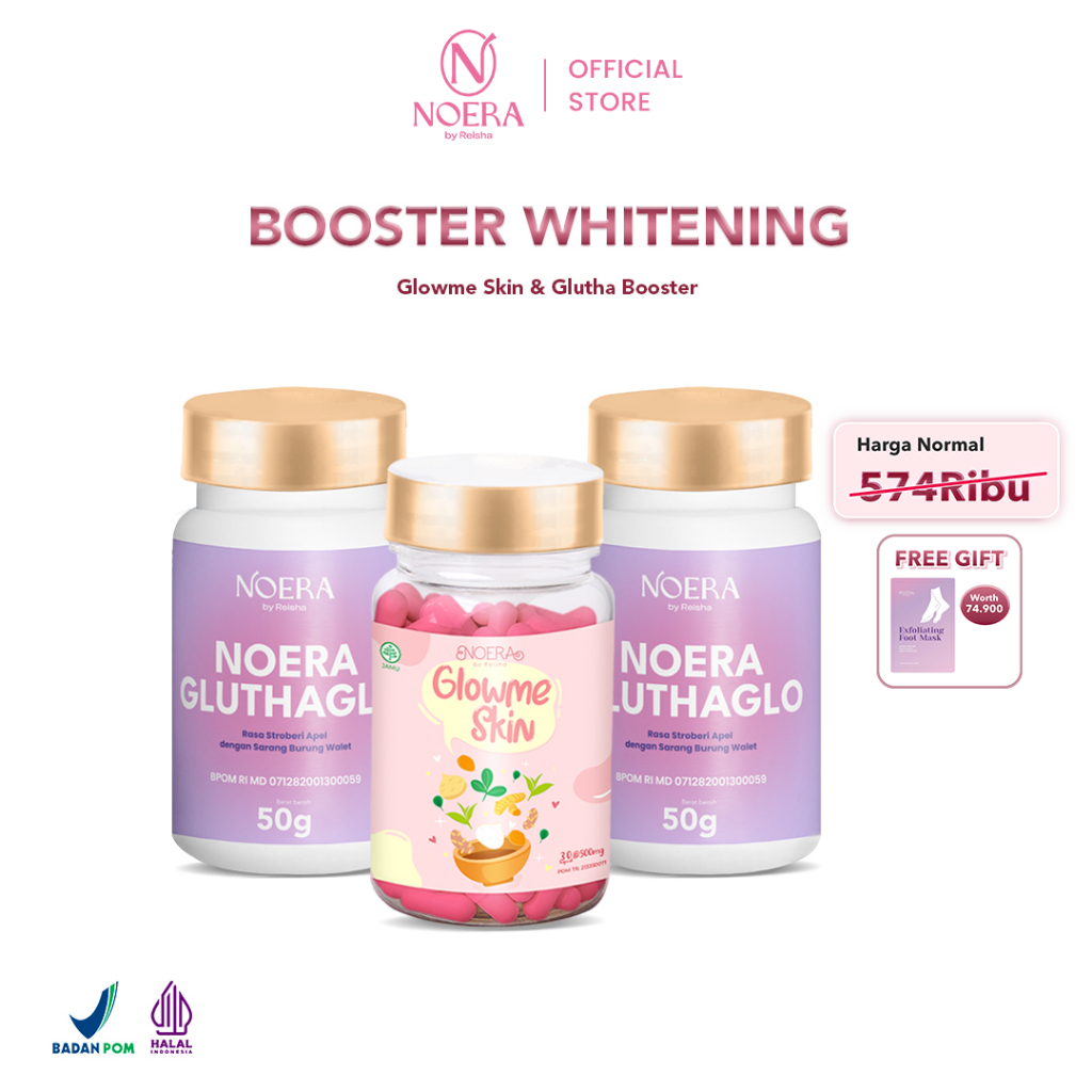Jual Noera Paket Booster Whitening Improved Formula | 2 Botol Glutha ...
