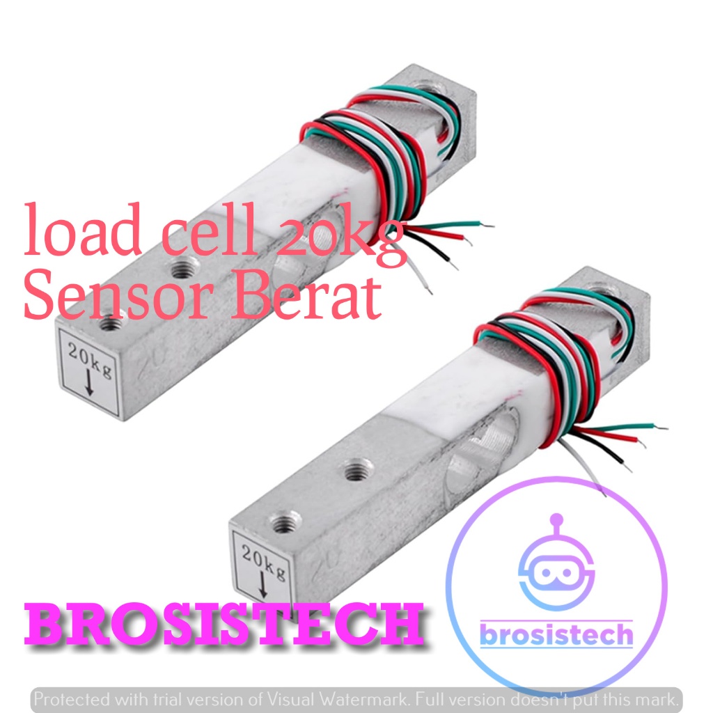 Jual Load Cell Bar 20KG Sensor Berat Strain Gauge Digital Weigher 20 kg ...