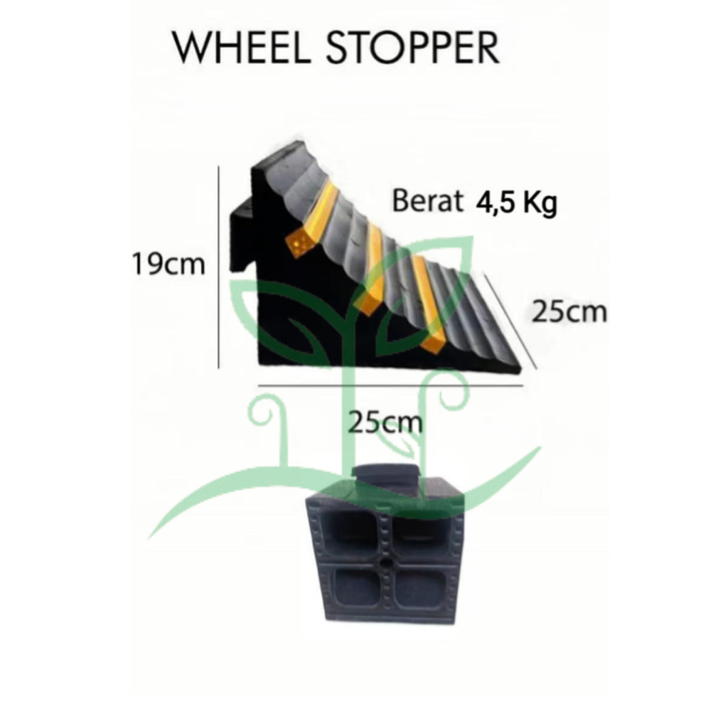 Jual Ganjal Ban Karet Segitiga Size Besar, Rubber Wheel Parking Big ...
