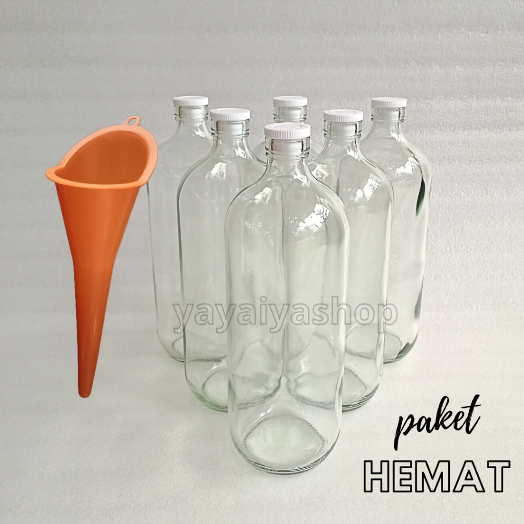 Jual Botol Kaca 1 Liter/Botol Bensin Eceran/Botol Minyak/Botol Jamu ...