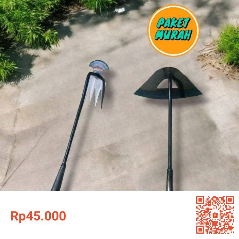 Jual Paket 2 Pcs Alat Pencabut Rumput Liar Dan Cangkul Garuk Rumput ...