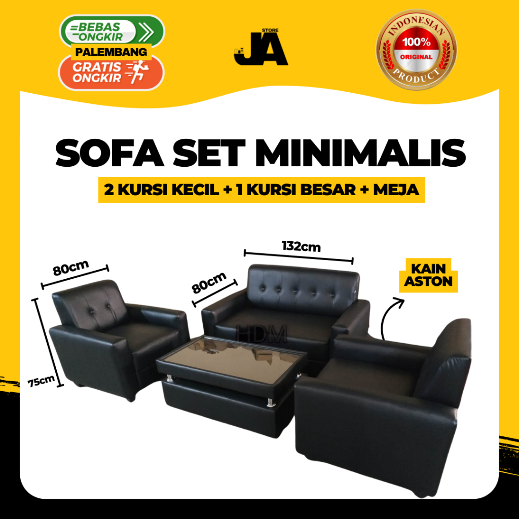 Jual Sofa Set Minimalis Peru 211 + Meja / Berkualitas Murah Palembang ...