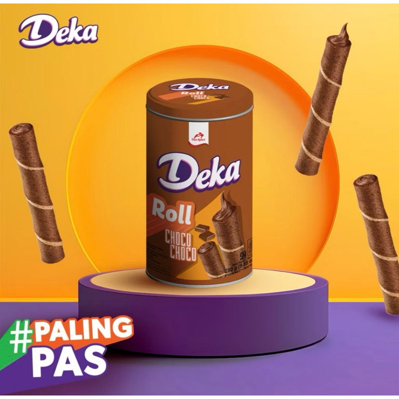 Jual PROMO!! DEKA Wafer Roll Tin Can Kaleng - Choco Choco (280g) | Shopee Indonesia