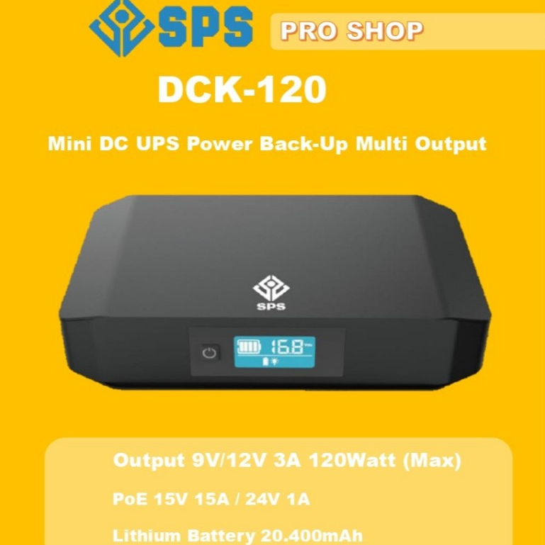 Jual Mini DC UPS SPS Kapasitas Besar 120W / watt DCK-120 Lithium Battery 20.400mah cocok untuk ...