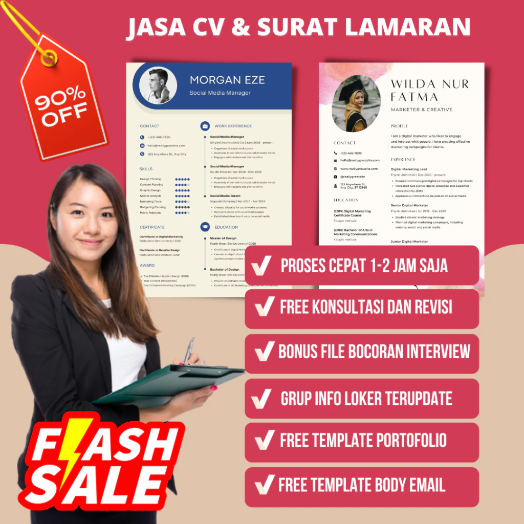 Jual Jasa Pembuatan CV | Jasa Desain CV | Jasa CV | Hitungan Jam | Surat Lamaran Kerja | Cuti ...