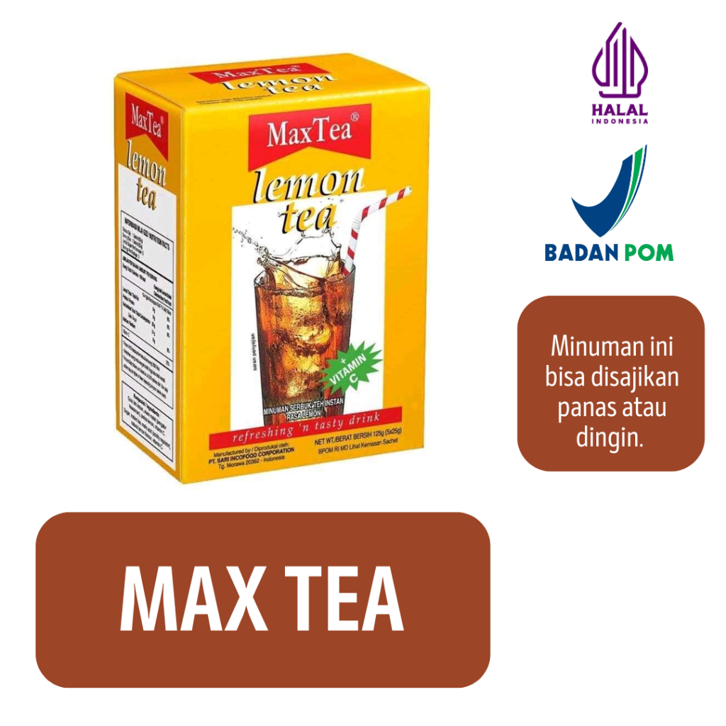 Jual Max Tea [Lemon Tea Box Isi 5 Sachet] | Shopee Indonesia