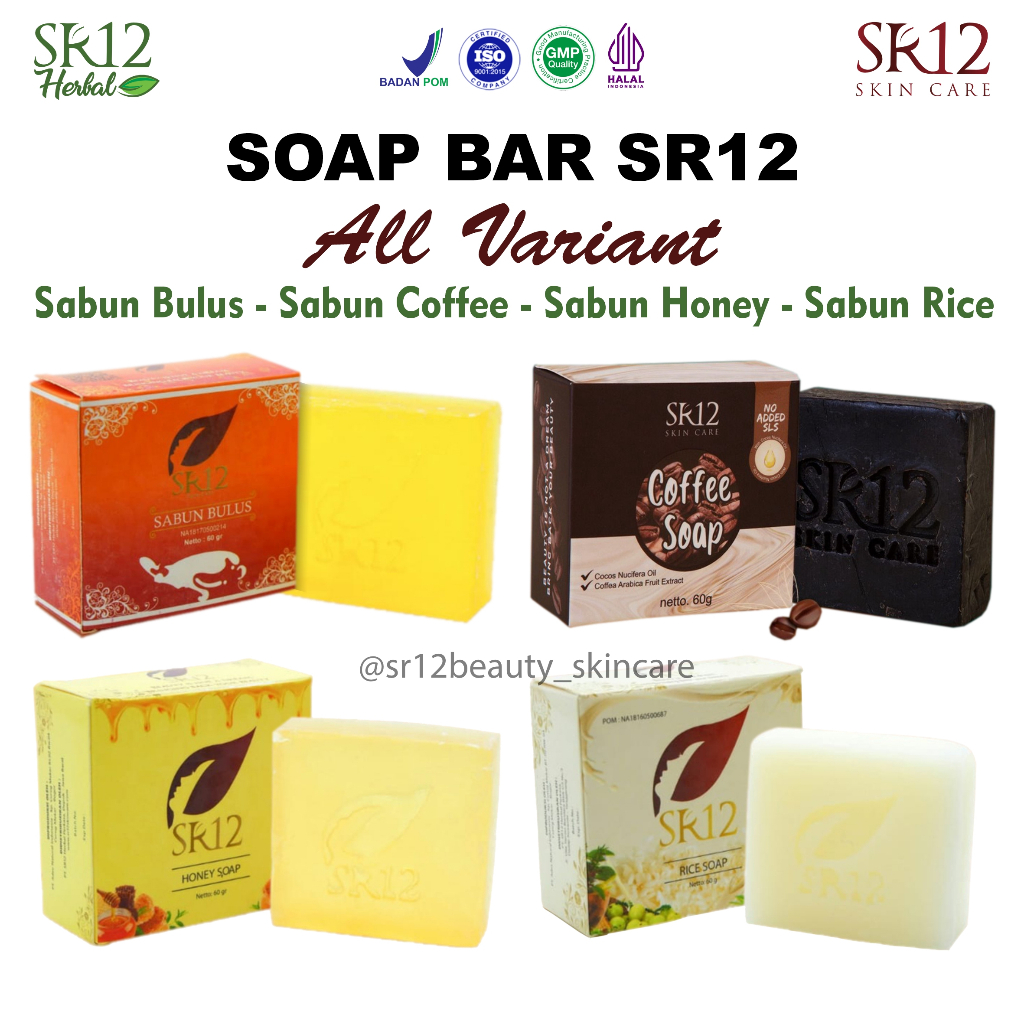Jual Sabun Batang SR12 Sabun Bulus / Coffee Soap / Honey Saop / Rice ...
