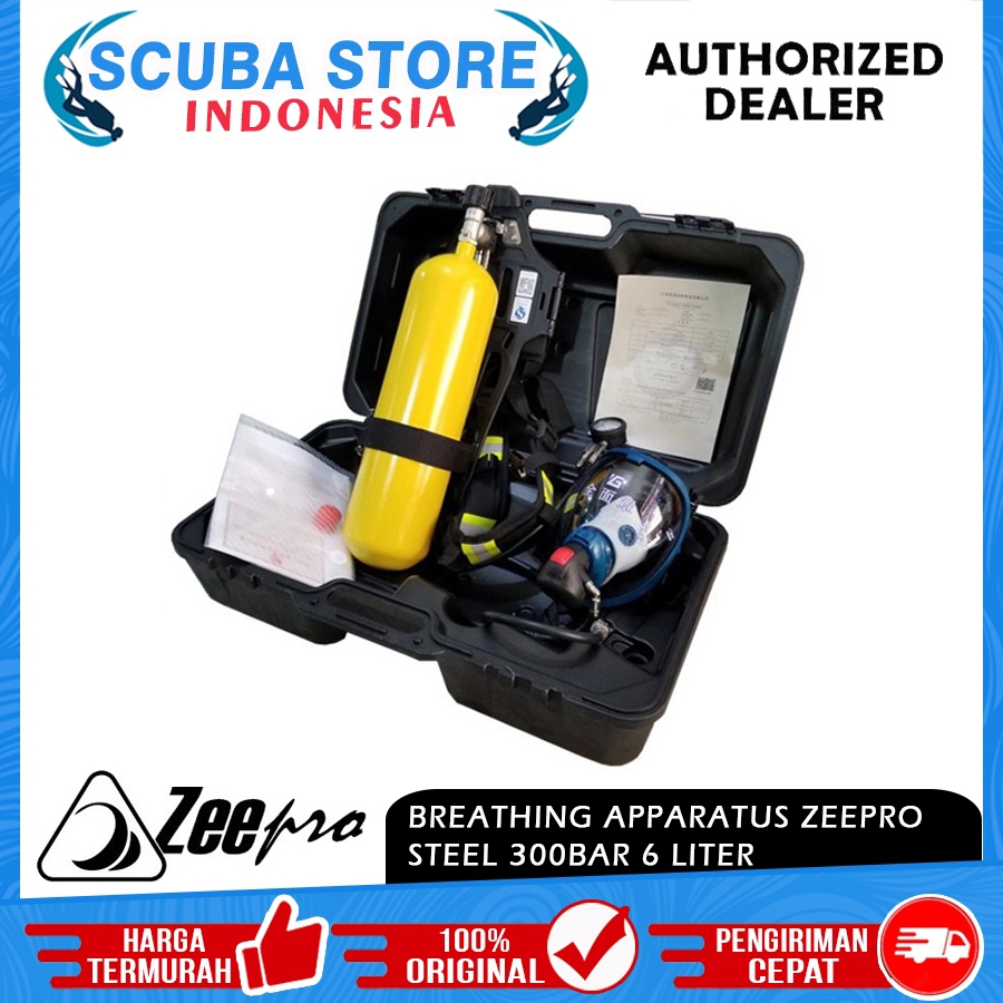Jual Breathing Apparatus Zeepro Steel 6L 6 Liter Tabung Tangki SCBA Tank 300bar No Hyprotech ...
