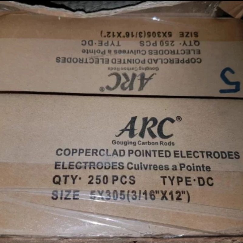 Jual Gouging Carbon Rod 5 × 305 mm ARC-KAWAT Las potong Gouging 50 pcs | Shopee Indonesia