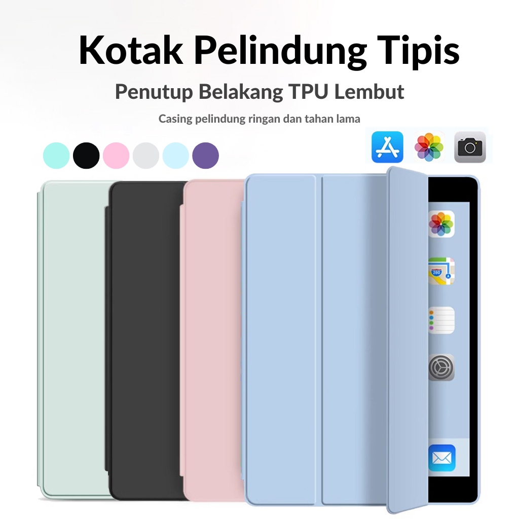 Jual Smart Cover Case iPad Full Macaron Colour For iPad 9 Gen 9 8 7 10. ...