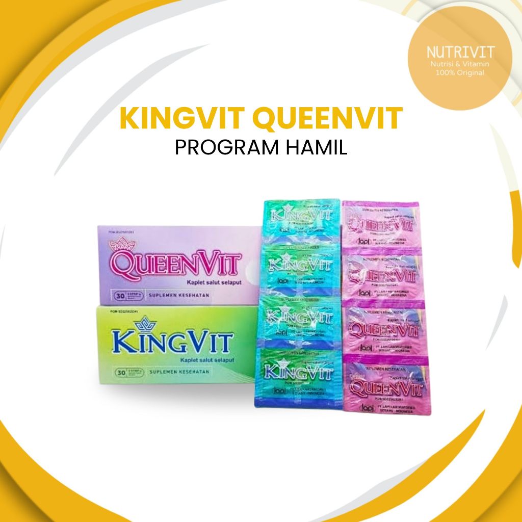 Jual KINGVIT QUEENVIT Varian 1 Strip 10's / 1 Box 30's - Suplemen ...