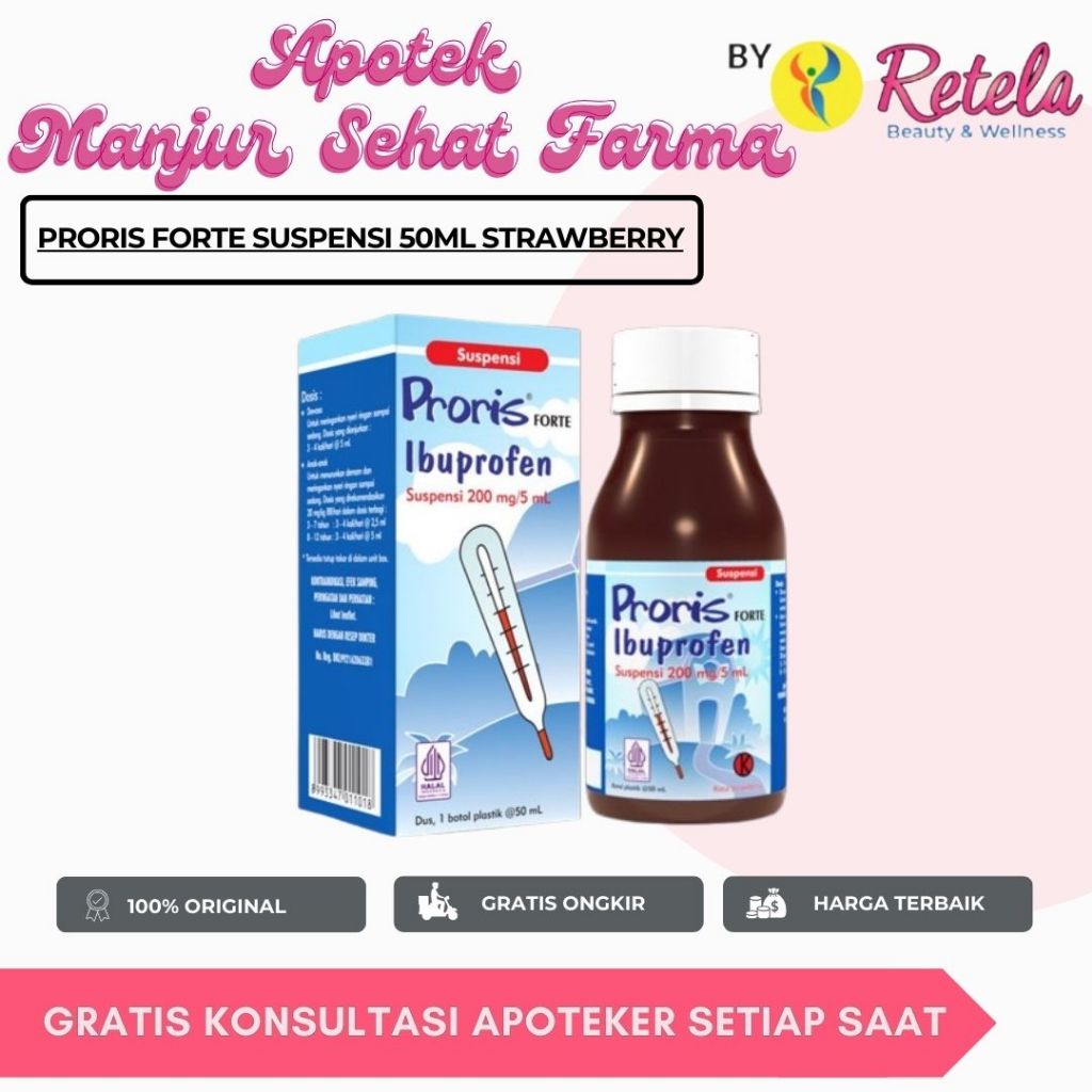 Jual PRORIS FORTE SUSPENSI 50ML STRAWBERRY | Shopee Indonesia