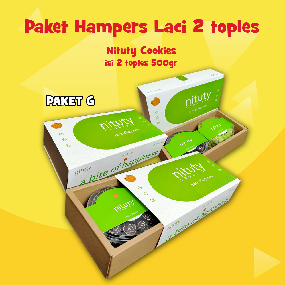 Jual Nituty Cookies Hampers Paket G Kue Kering isi 2 toples 500gr ...
