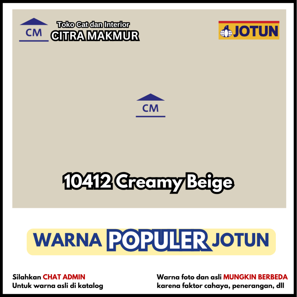 Jual JOTUN 10412 Creamy Beige (Jotun Warna Beige KEMASAN GALON) - Cat ...