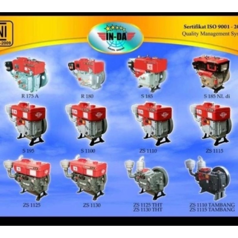 Jual Mesin diesel Inda S1125 ZS1125 THT 28 hp 28 pk maksimal 30 hp 30 pk tanpa tangki SNI ...