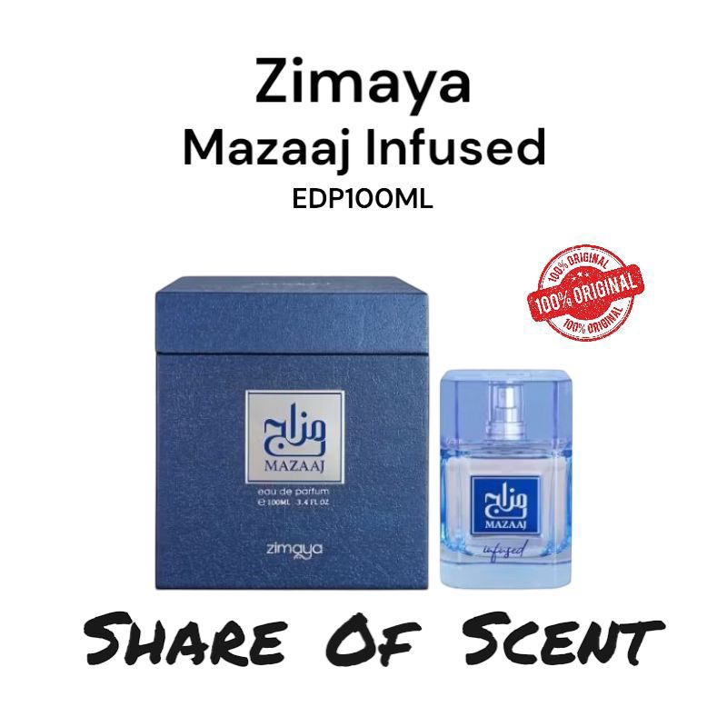 Jual Zimaya Mazaaj Infused 100ml Eau De Parfum | Shopee Indonesia