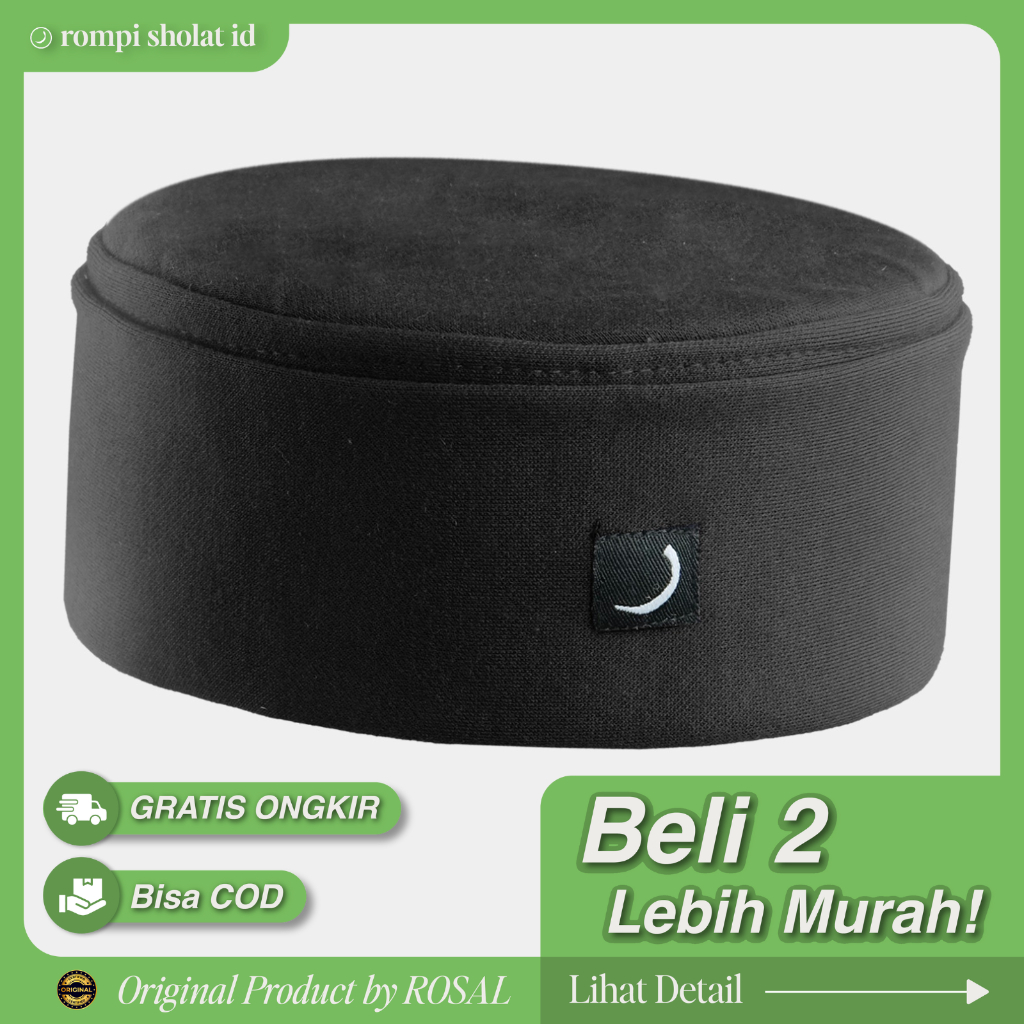 Jual Peci Mesir Lipat Kopiah Sholat Songkok Mekah Original Rosal ...