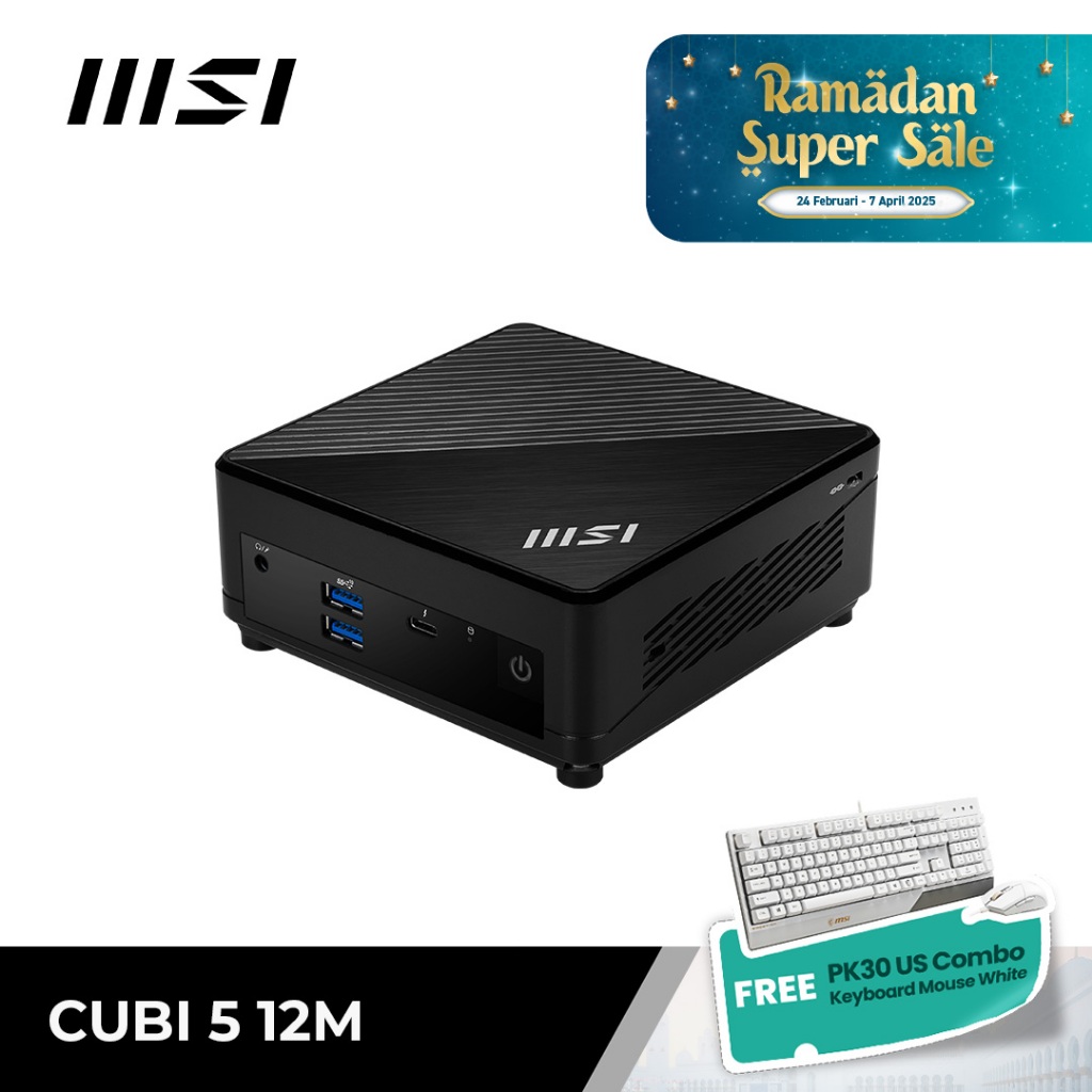 Jual MSI MINI PC CUBI 5 12M INTEL CORE i3 1215U Intel Iris Xe Graphics ...