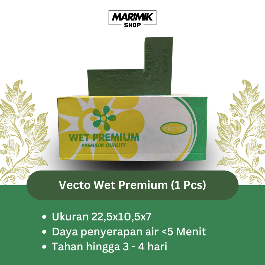 Jual Busa Bunga Oasis Basah / Floral Foam Wet Vecto Premium (1 Pcs ...