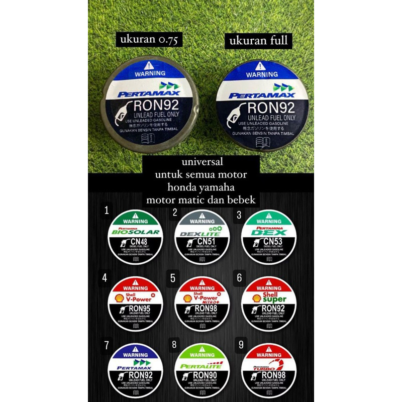 Jual Stiker Motor Bensin Pertalite pertamax shell Stiker tangki bensin ...