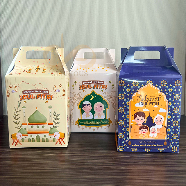 Jual Gable Box Idul Fitri Custom Design Box Souvenir Lebaran | Shopee ...