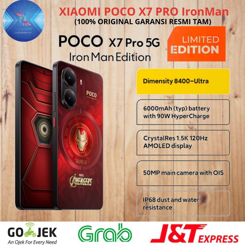 Jual Xiaomi Poco X7 Pro 5G IronMan Special Edition Ram 12GB Rom 512GB 12/512GB Garansi Resmi ...