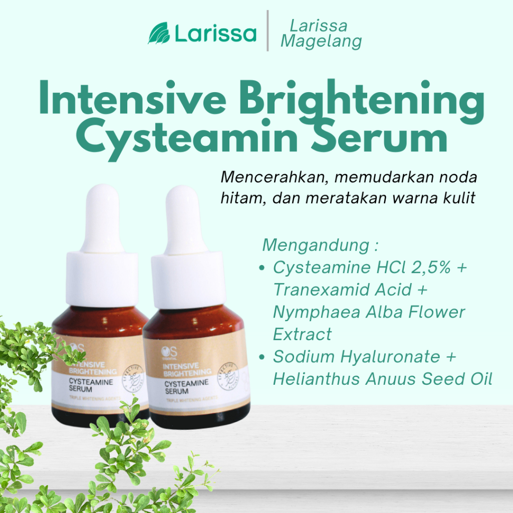 Jual Larissa Serum Intensive Brightening Crysteamine, Mencerahkan dan ...