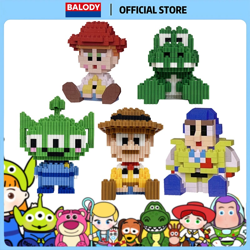 Jual BALODY Toy Story Nano Blocks Mini Buzz Lightyear DIY Blok Peppa ...