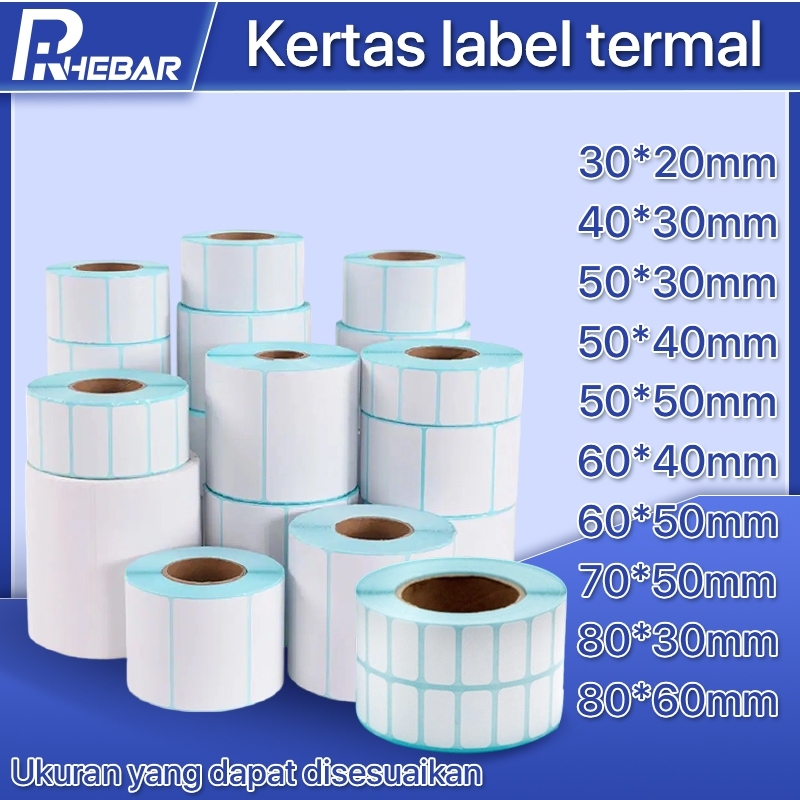 Jual Label Termal Perekat Ukuran 30x20/40x30/50x30/50x40/50x50/60x40 ...