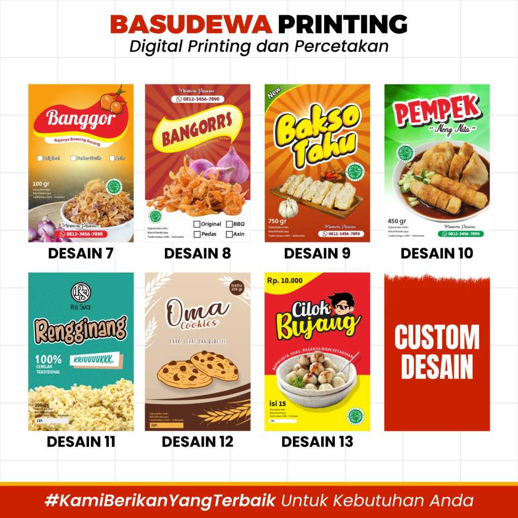 Jual STIKER - Label Snack UMKM TERMURAH PER LEMBAR UK A3+ | Shopee ...
